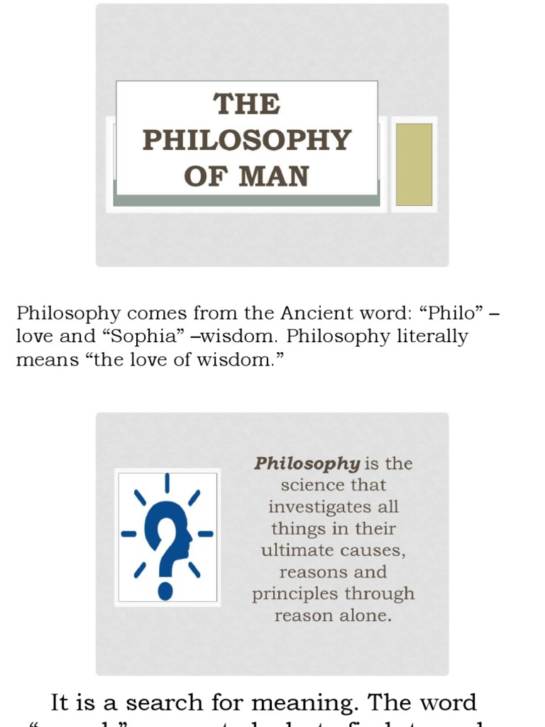 Philosophy Comes From The Ancient Word: "Philo" - Love and "Sophia ...