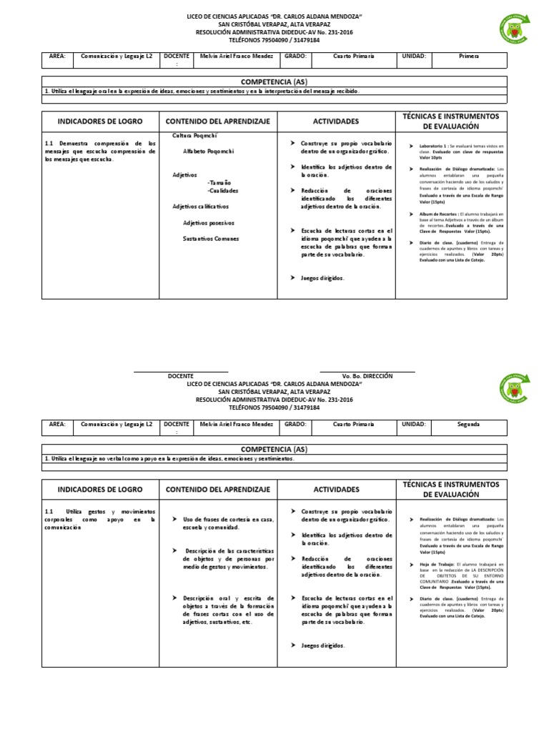 Comunicación y Lenguaje L2 - Cuarto Primaria | PDF | Adjetivo ...