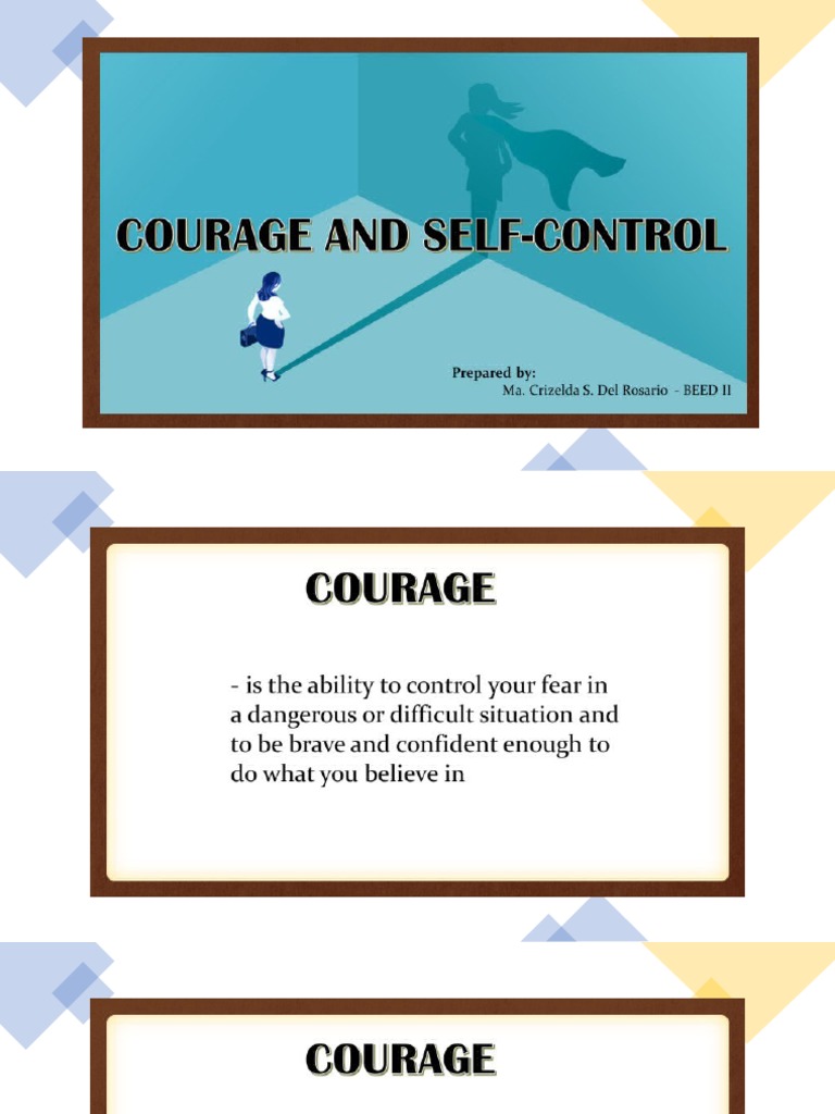Del Rosario - Courage and Self-Control (VED) | PDF | Cognition ...