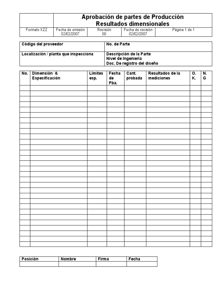 Reporte Dimensional | PDF