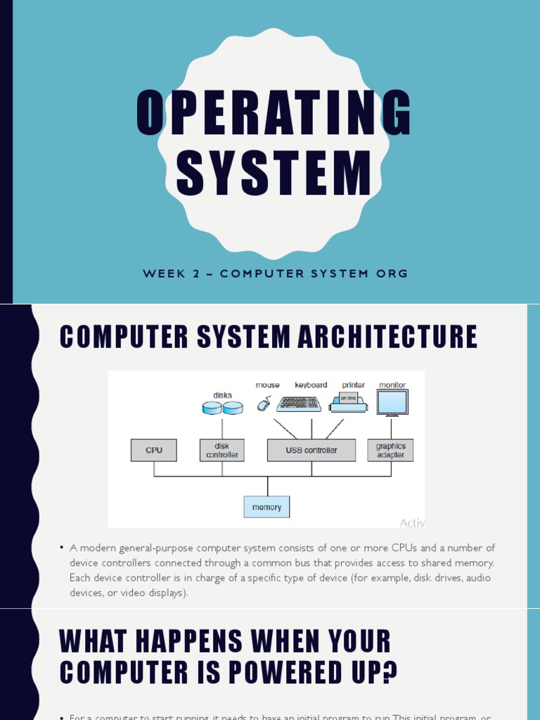 Operating System: Week 2 - Computer System Org | PDF | Computer Data Storage | Booting