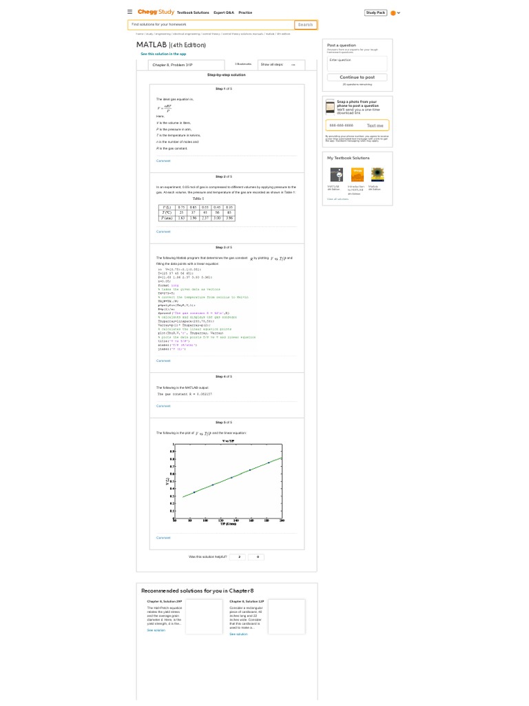 Solved - Chapter 8 Problem 31P Solution - MATLAB 4th Edition | PDF ... Solved - Chapter 8 Problem 31P Solution - MATLAB 4th Edition | PDF ...