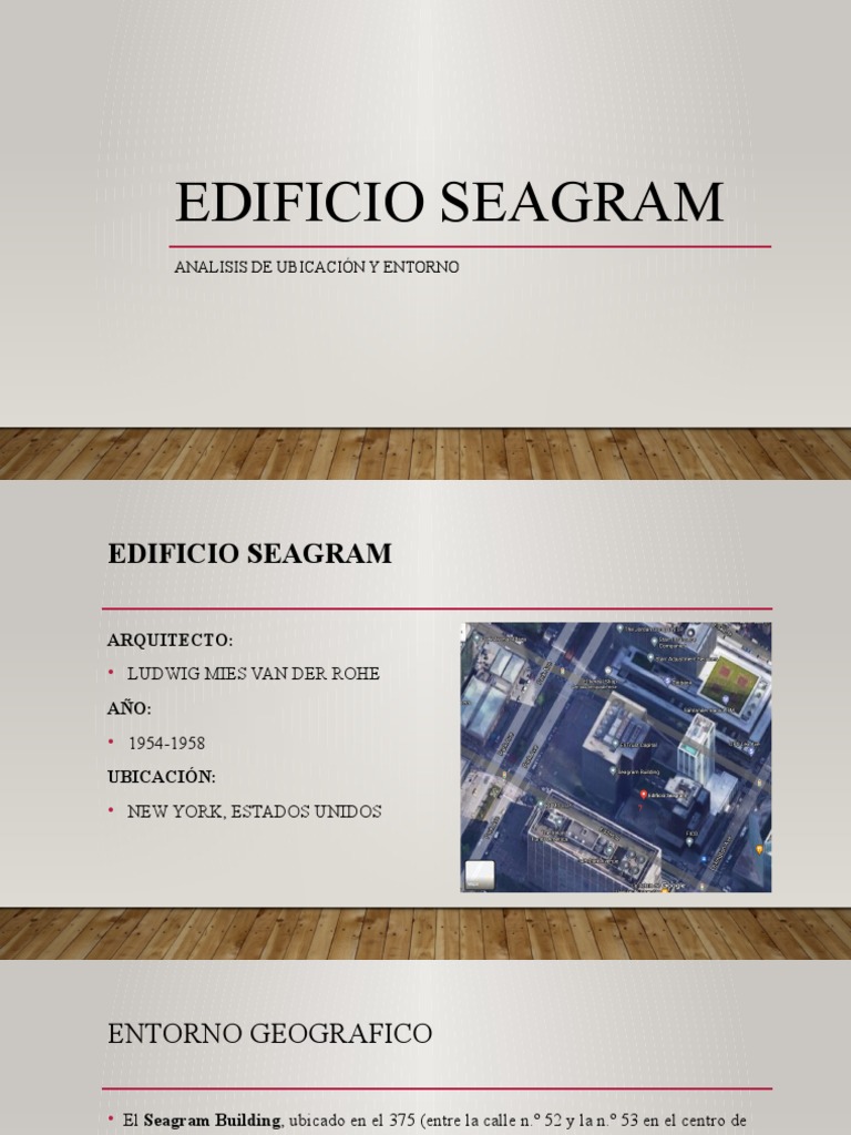 Edificio Seagram Ubicacion y Entorno | PDF