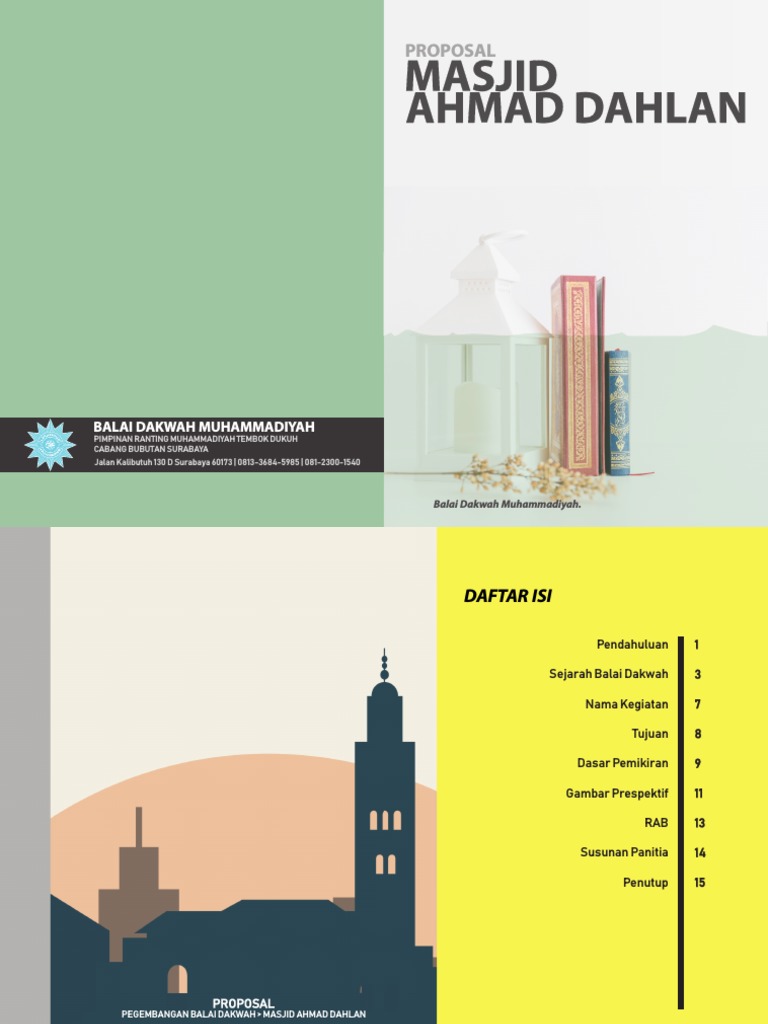 Proposal Masjid Ahmad Dahlan | PDF