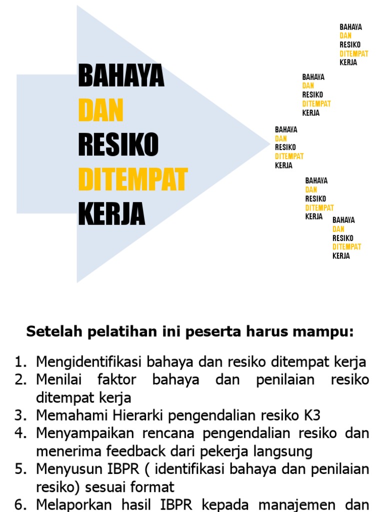 Identifikasi Bahaya dan Risiko K3 | PDF