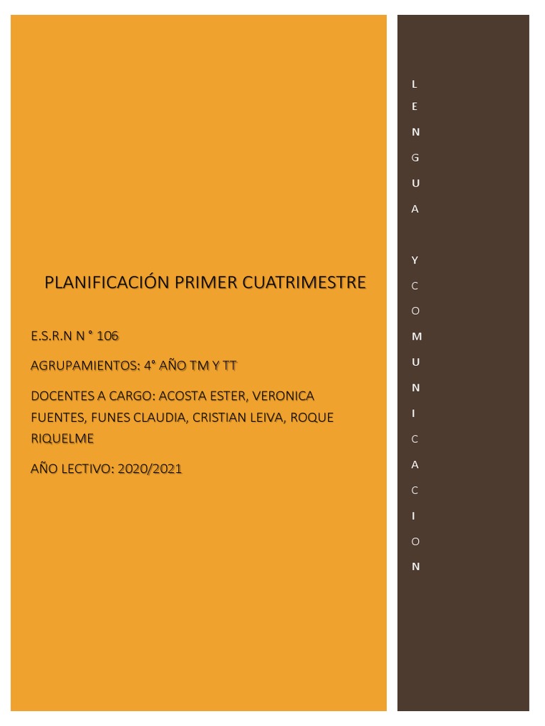 Planificación 4to Año | PDF | Evaluación | Cómics