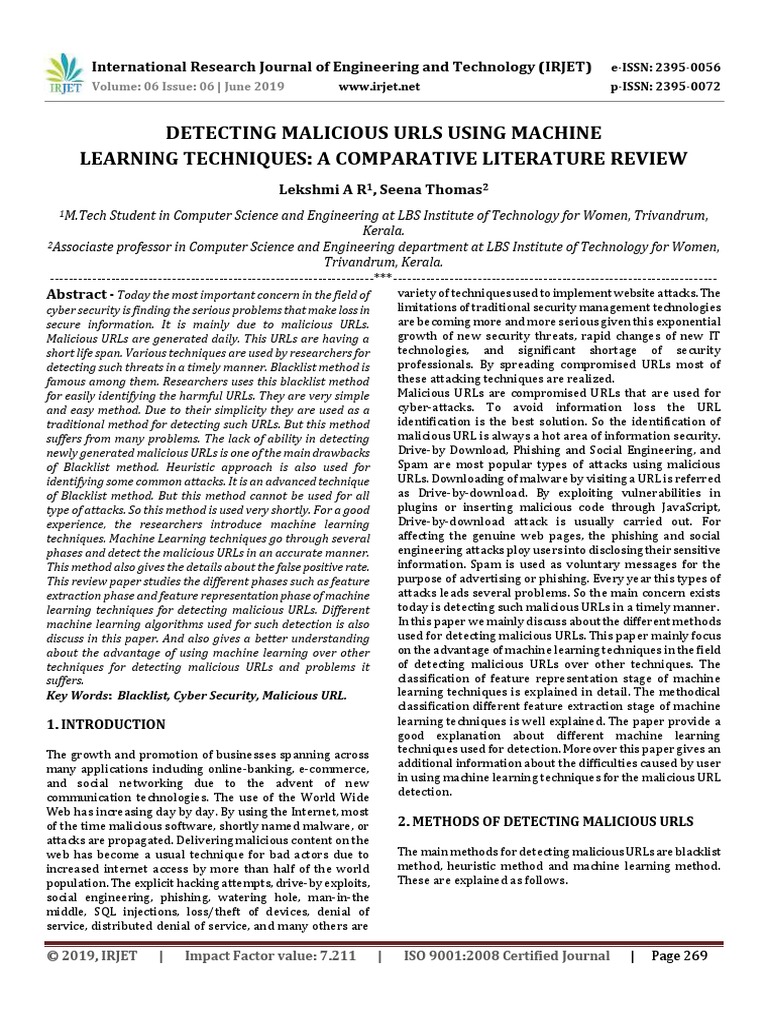 Detecting Malicious Urls Using Machine Learning Techniques: A ...