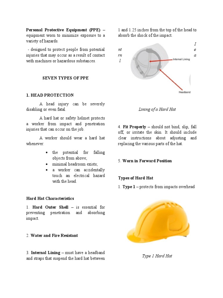 PPE: Essential Head Protection Guide | PDF | Personal Protective ...