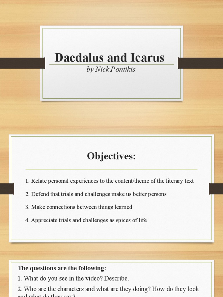 Daedalus and Icarus: by Nick Pontikis | PDF