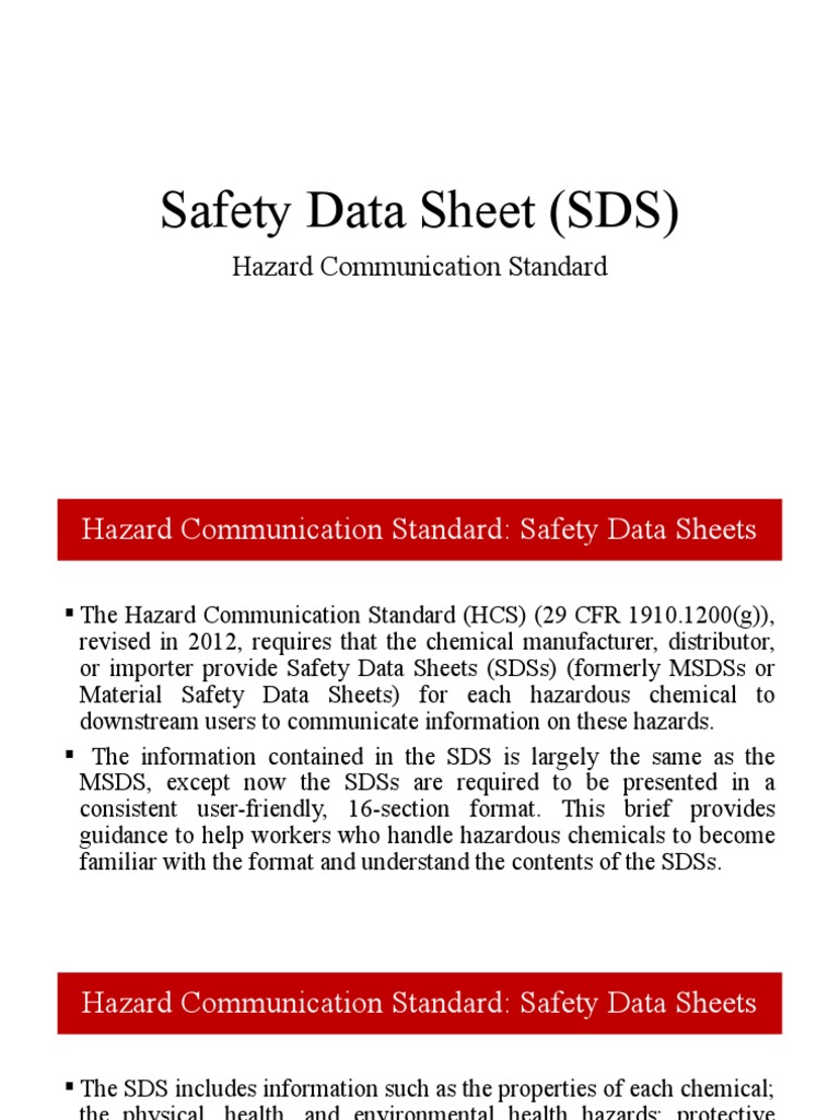 5.2HCS-Safety Data Sheet (SDS) | PDF | Workplace | Safety