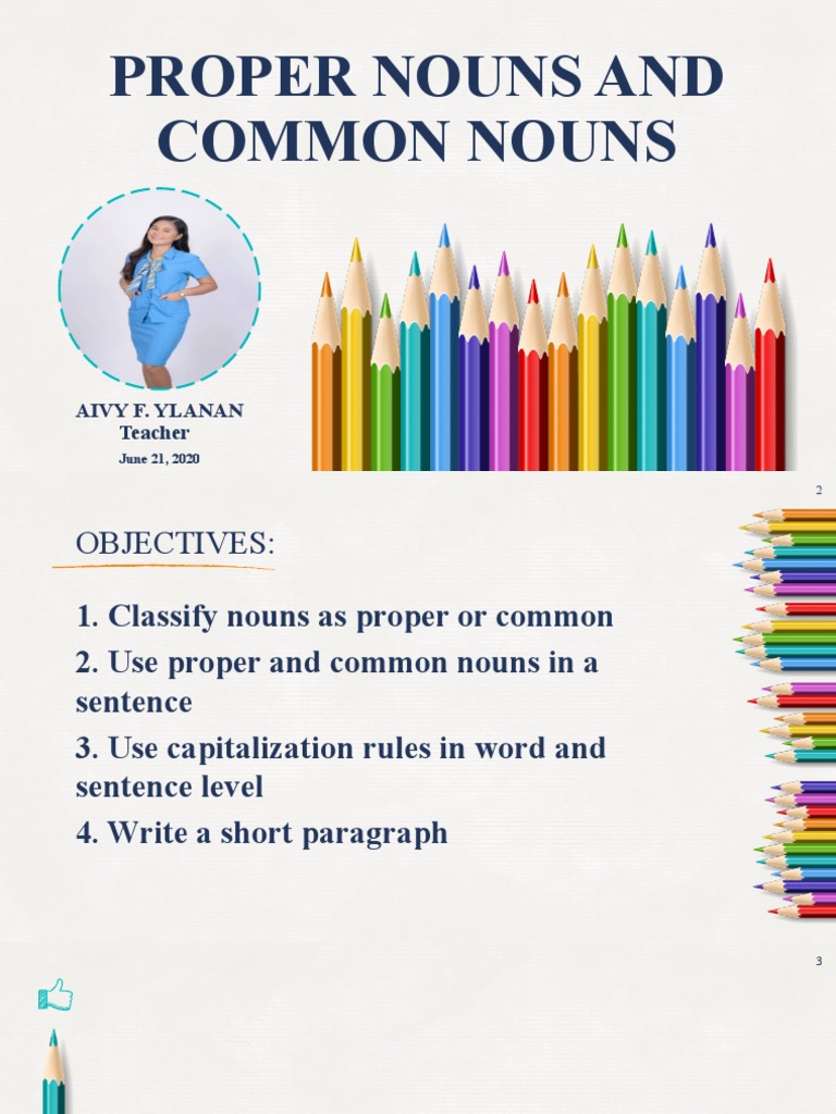 June 21, 2021 - Proper Nouns and Common Nouns | PDF