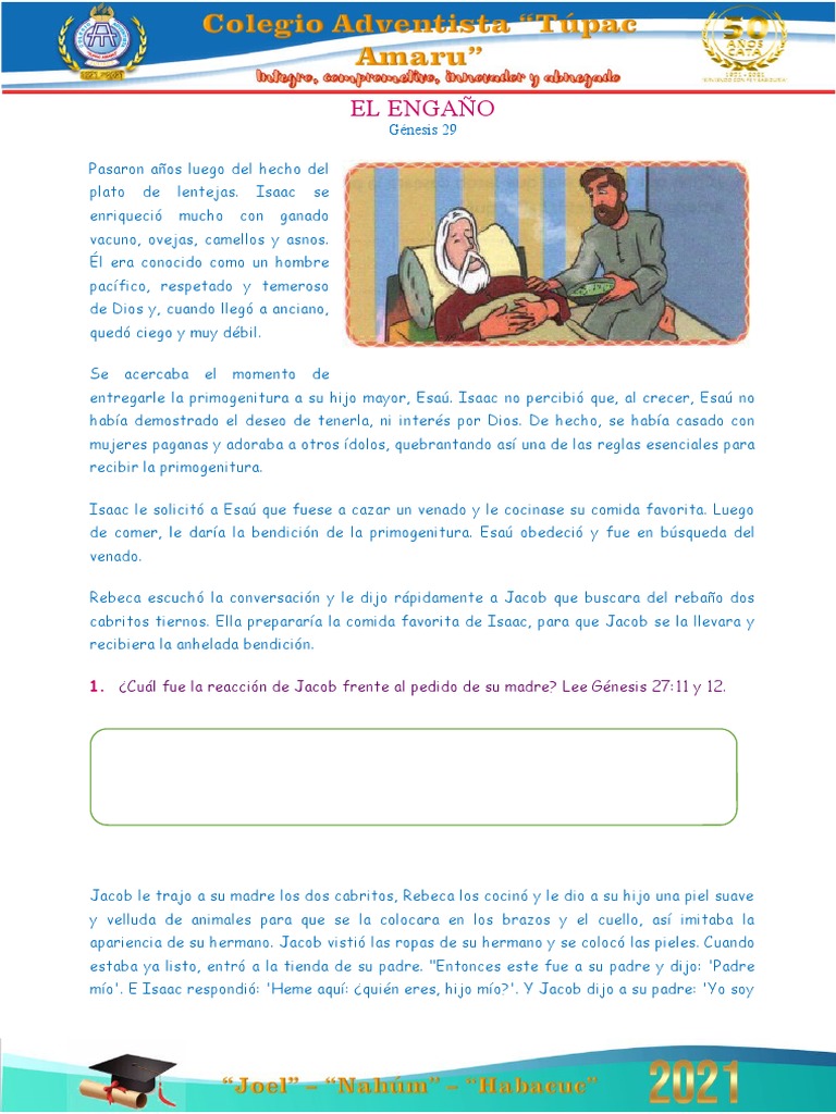El Engaño | PDF | Jacob | Biblia