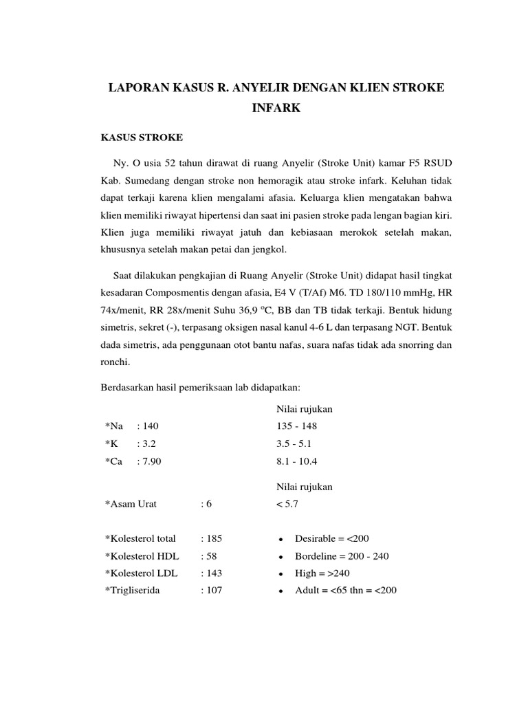 Laporan Kasus Stroke Infark | PDF