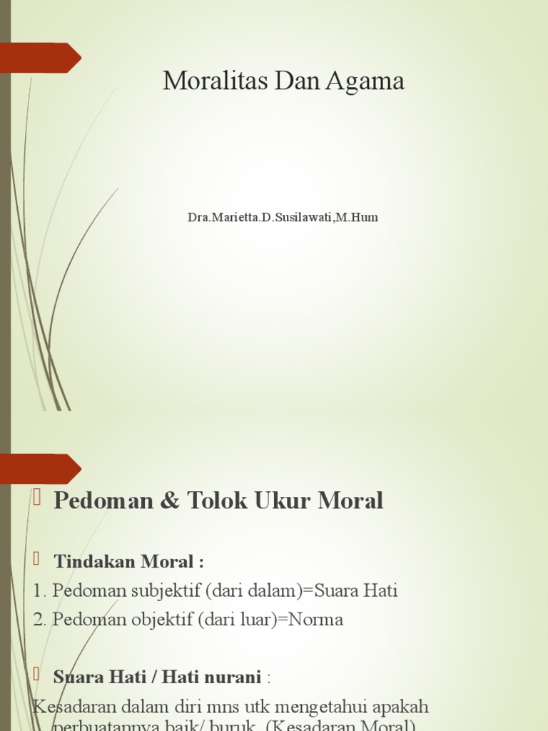 Pedoman Dan Tolok Ukur Moral (Pert Ke 7) | PDF