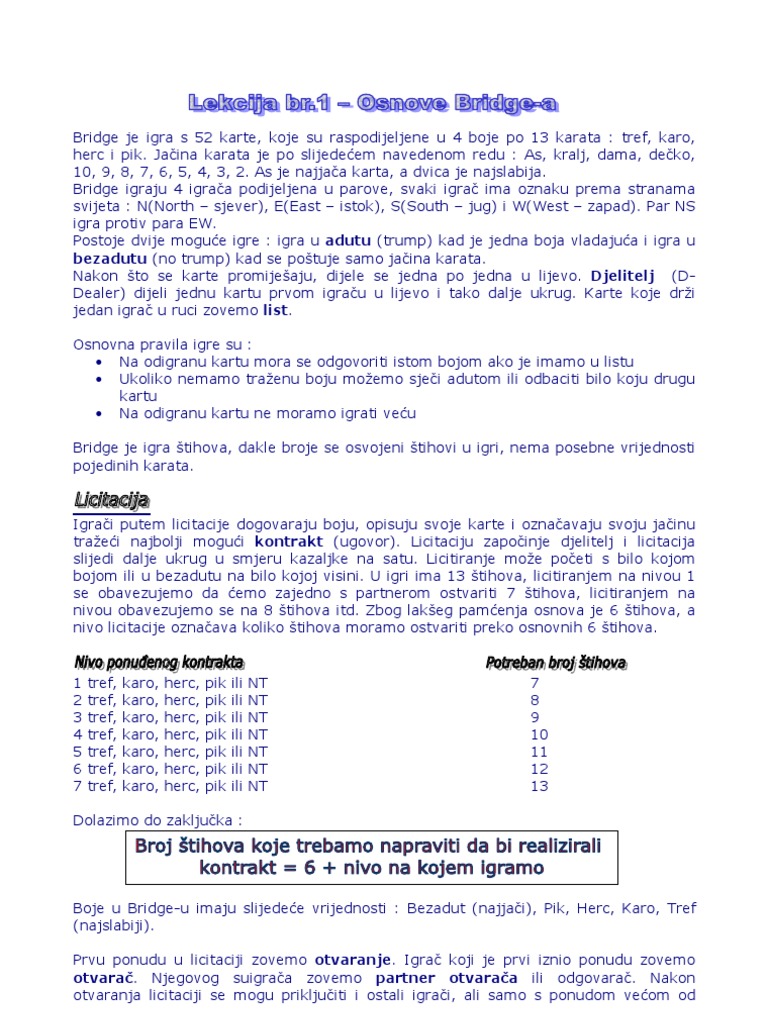 Bridz Igra | PDF