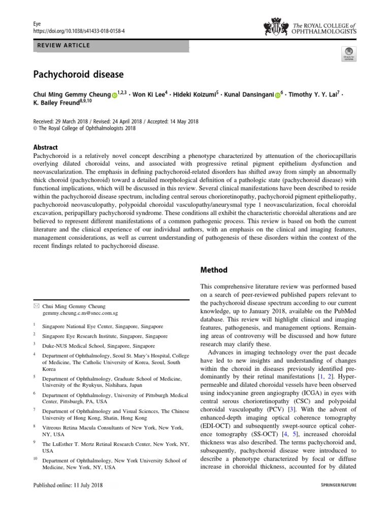 Pachychoroid Disease | PDF | Retina | Visual System