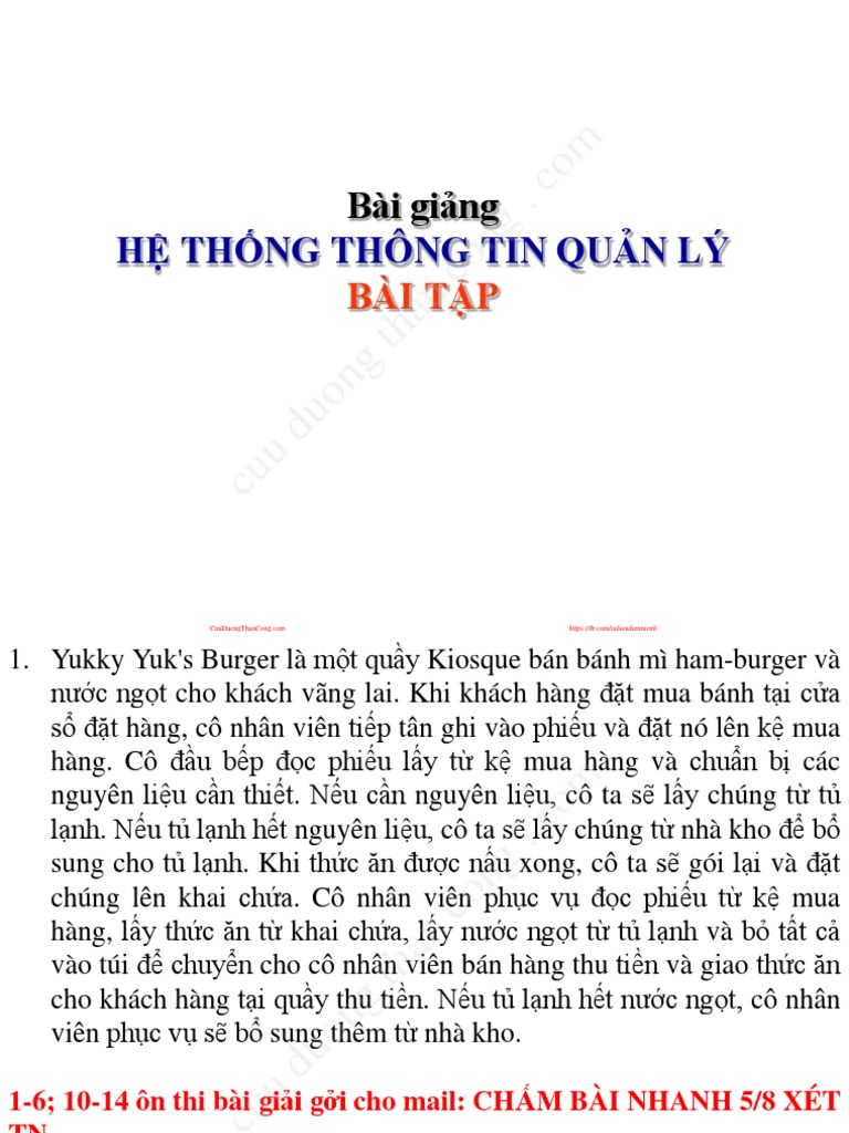 He-Thong-Thong-Tin-Quan-Ly - Bt-Mo-Hinh-Hoa-Httql - (Cuuduongthancong - Com) | PDF
