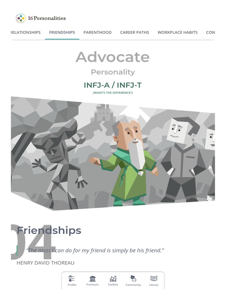 Friendships - Advocate (INFJ) Personality - 16personalities | PDF ...