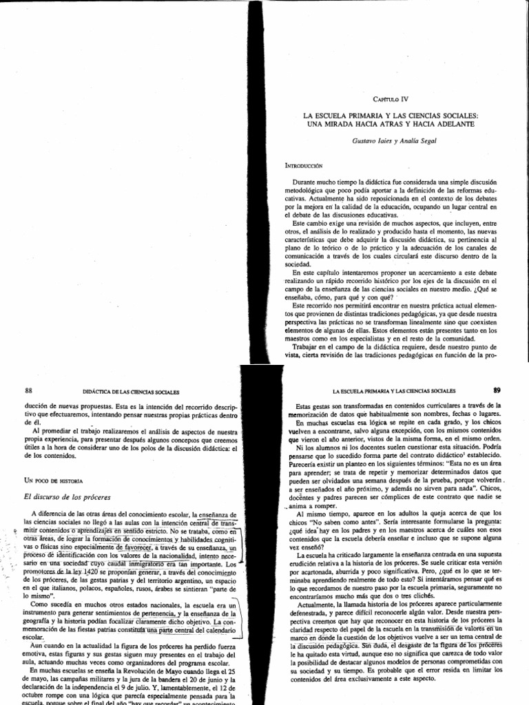 Didáctica de Ciencias Sociales en Primaria | PDF | Conocimiento | Plan ...