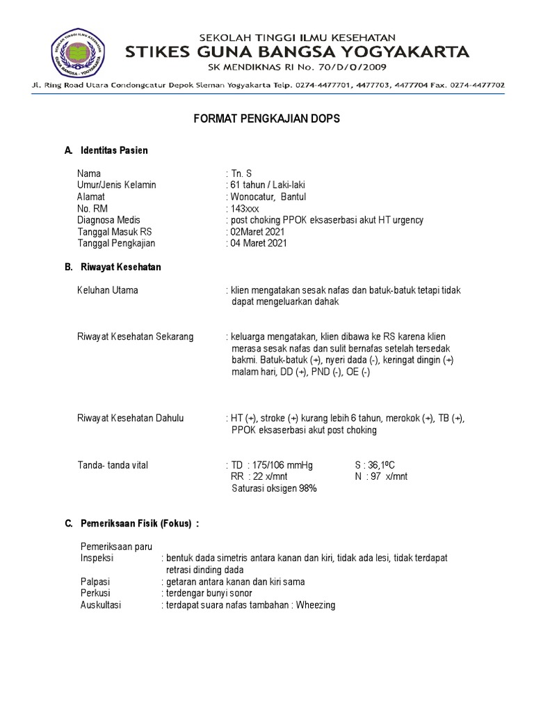 Dina Ayu Wulandari - DOPS Terapi Inhalasi (Nebulizer) - Dikonversi | PDF