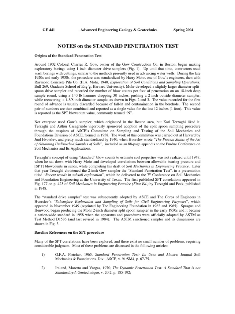 Standard Penetration Test | PDF | Geotechnical Engineering | Civil ...