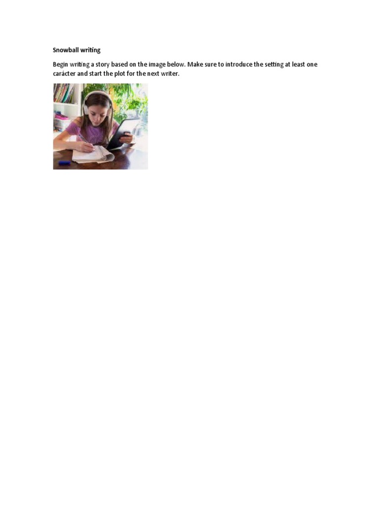 Snowball Writing | PDF