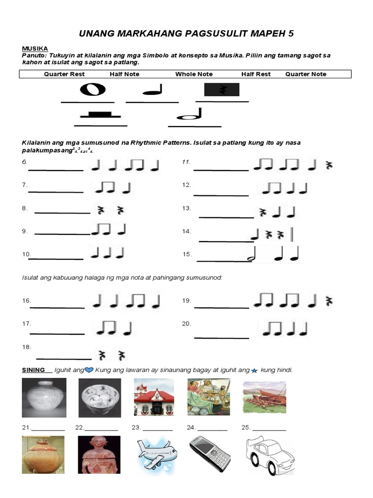 PeriodicalTest - MAPEH 5 - Q1 | PDF