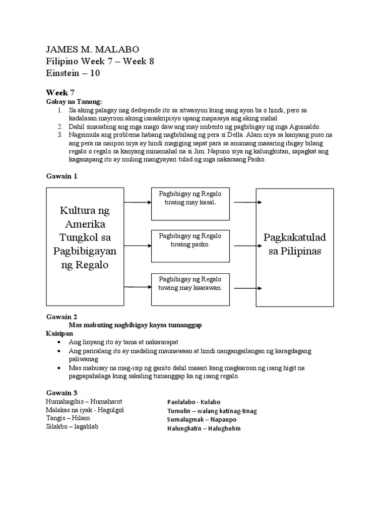 Filipino Module Week 7-8 (Quarter 2) | PDF