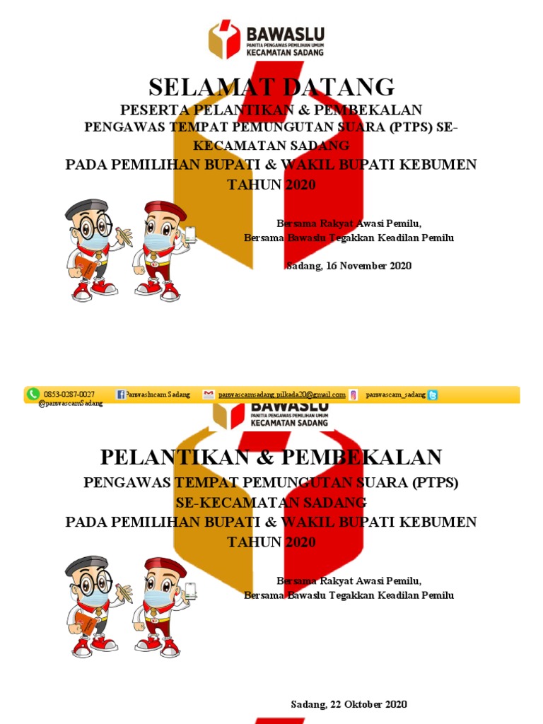 Backdrop Pelantikan PTPS Kebumen 2020 | PDF