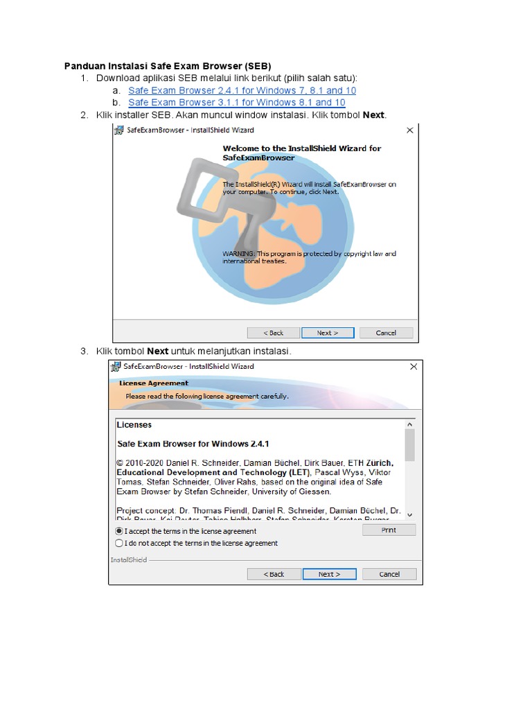 Panduan Instalasi Safe Exam Browser (SEB) | PDF