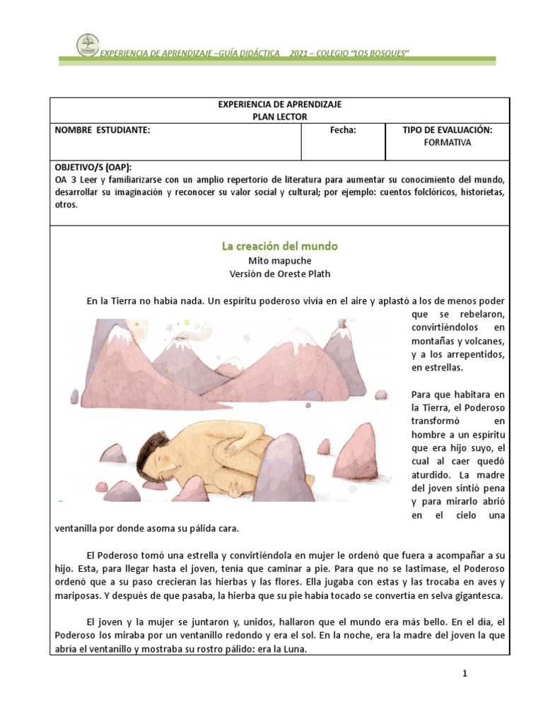 La Creación Del Mundo, Mapuche | PDF | Mitos de la creación