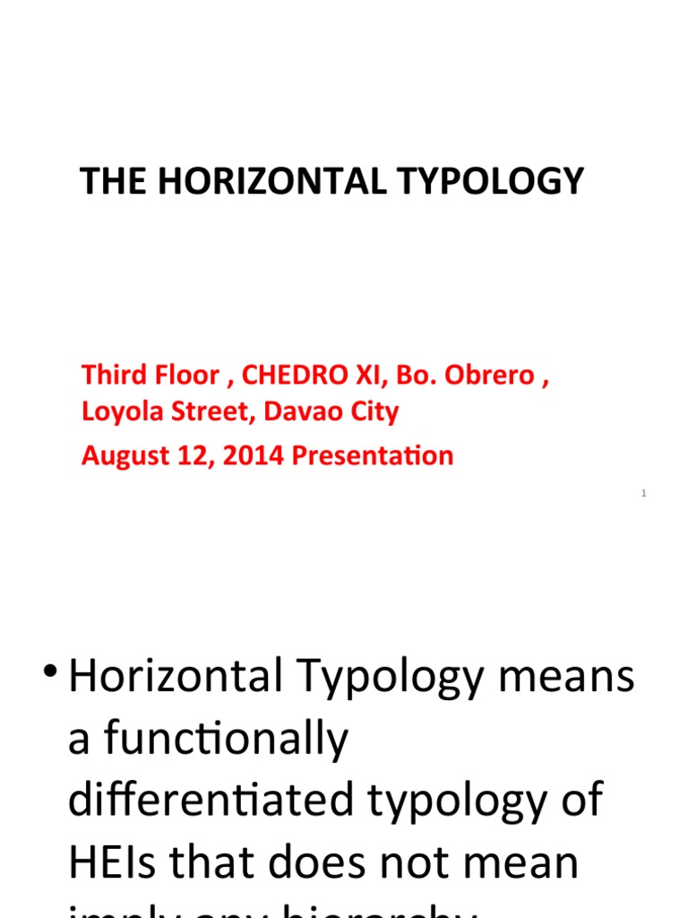 2 The Horizontal Typology | PDF | Academic Degree | University