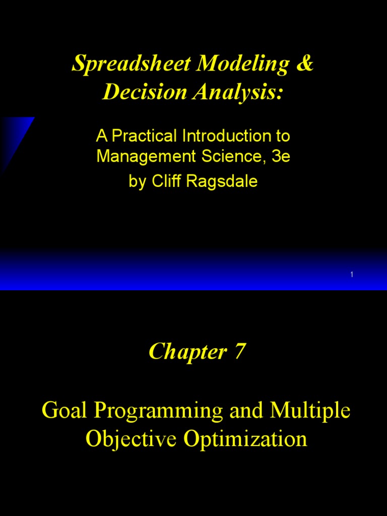 Spreadsheet Modeling & Decision Analysis:: A Practical Introduction To Management Science, 3e by ...