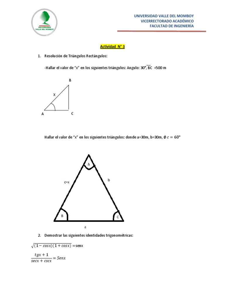 Ejercicios Trigonometria | PDF