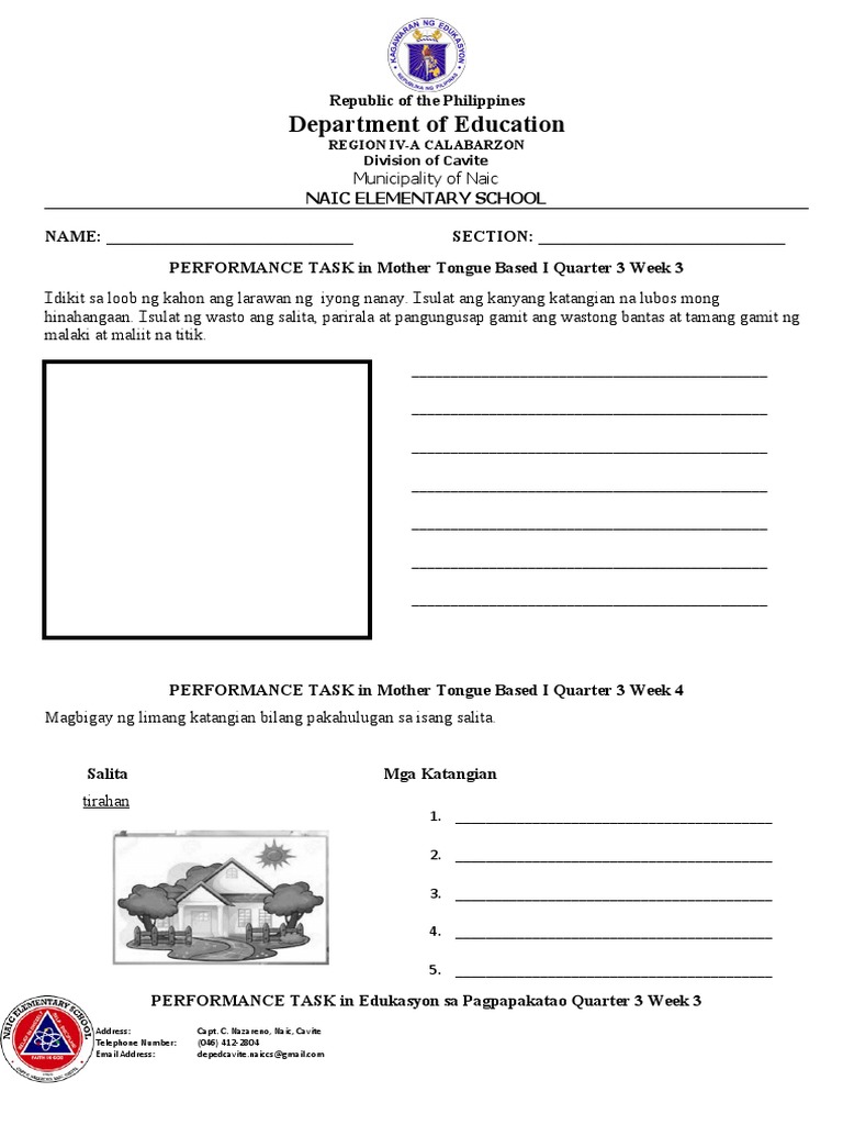 Performance Task Q3 W3 4 | PDF