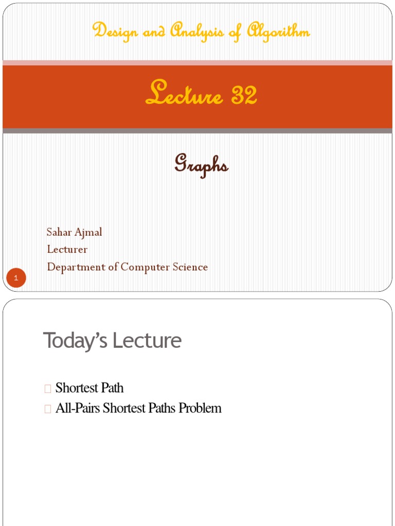 Design And Analysis Of Algorithm Graphs Pdf Combinatorics Theoretical Computer Science