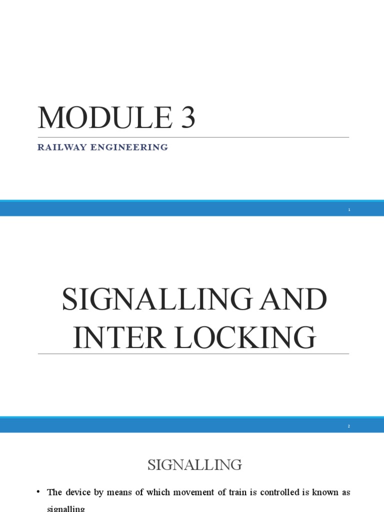 Railway Signalling and Interlocking Systems | PDF | Transport Safety ...