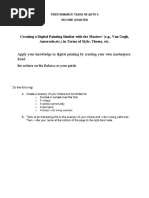Rubrics For Performance Tasks Q2-ARTS 6 | PDF