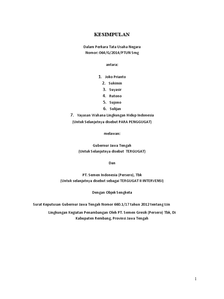 Contoh Kesimpulan | PDF