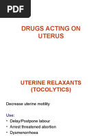Tocolytic Agents: Mechanisms & Side Effects | PDF | Drugs | Pharmacology