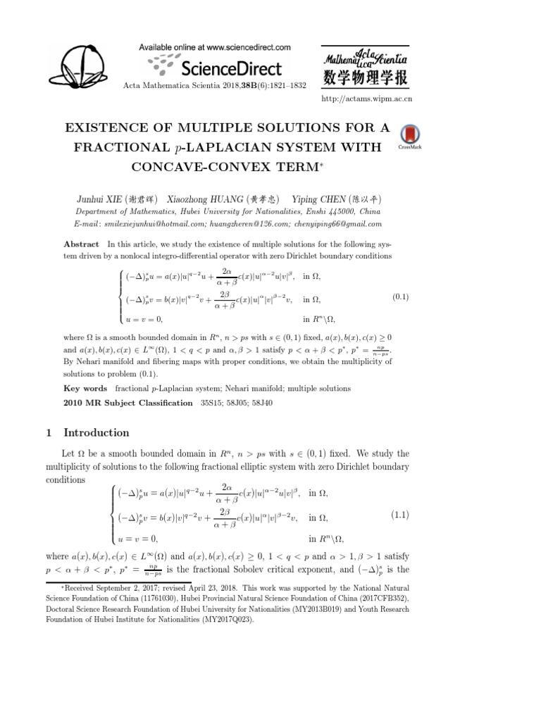 Existence of Multiple Solutions For A Fractional P-Laplacian System With Concave-Convex Term ...