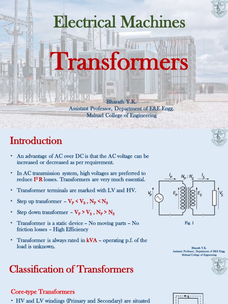 Electrical Machines: Transformers | PDF | Transformer | Inductor