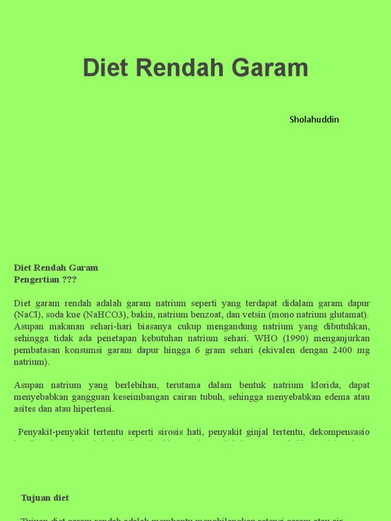 Diet Rendah Garam 21 | PDF