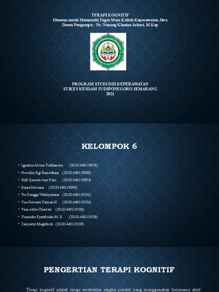 Kelompok 6 (Terapi Kognitif) | PDF