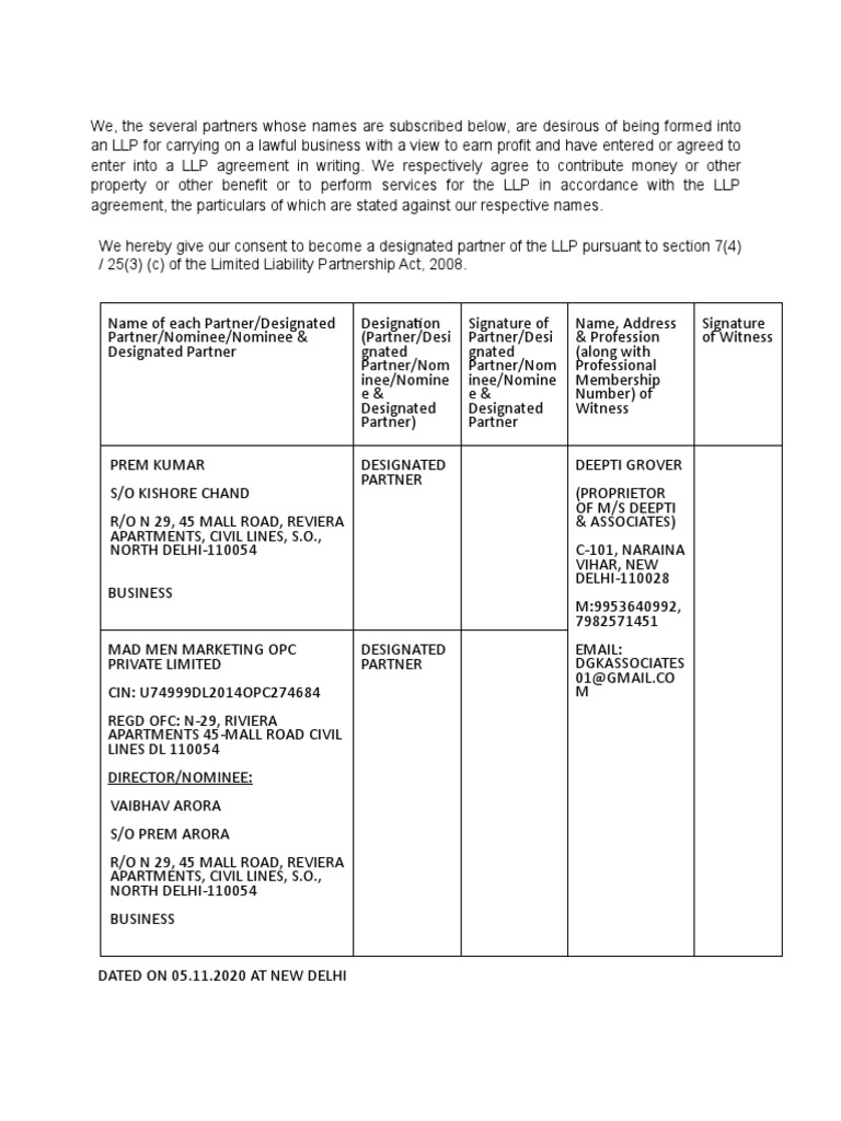 Subscriber Sheet - A Plus B Const | PDF | Limited Liability Partnership ...