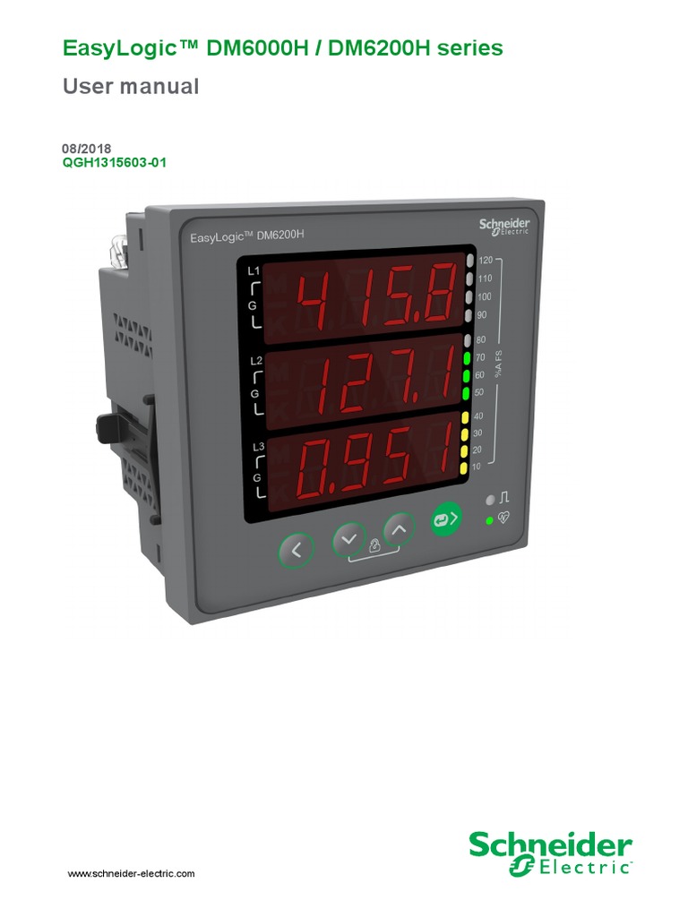 Panel Meter QGH1315603-01-EN Schneider Medset dm6200 | PDF | Scada ...