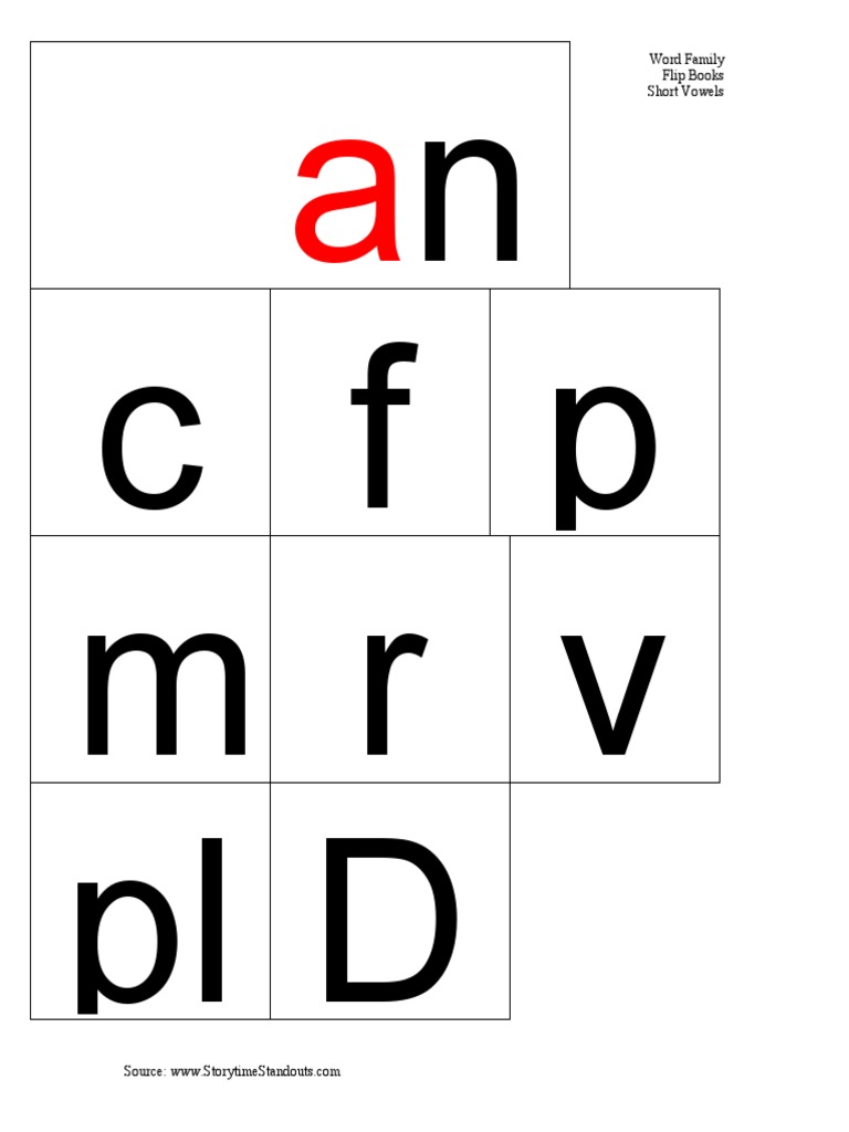 Short Vowel Word Family Flip Books | PDF