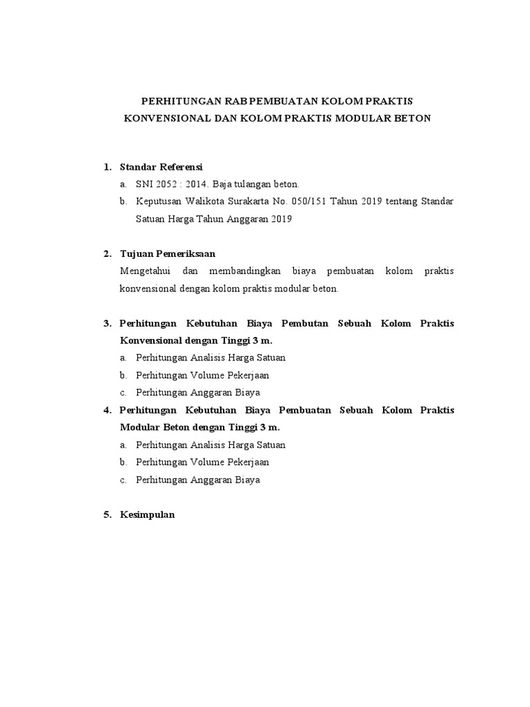 Lampiran Perhitungan RAB | PDF