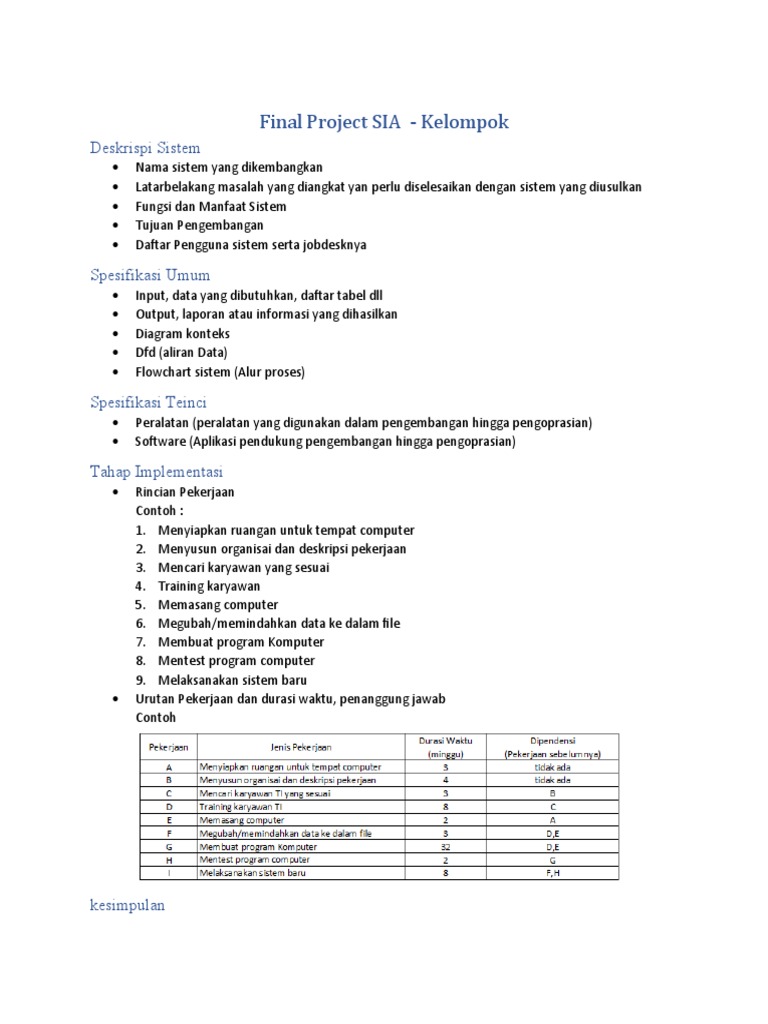 Final Project SIA | PDF