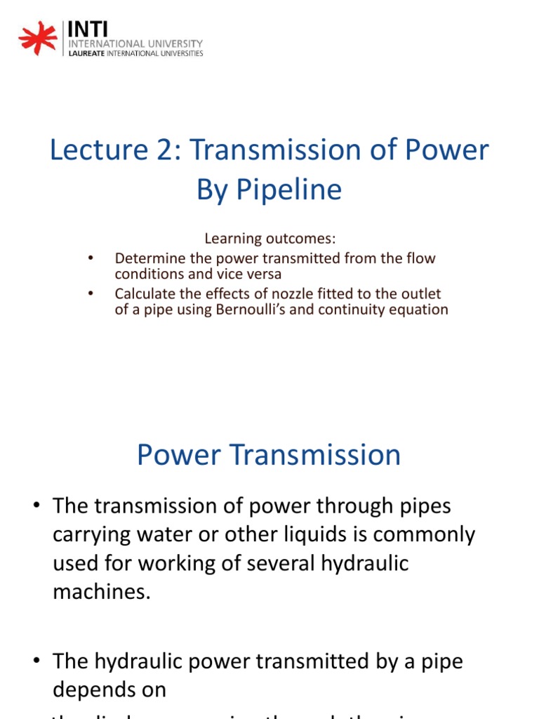 L2 Transmission of Power by Pipeline | PDF | Gas Technologies | Physics
